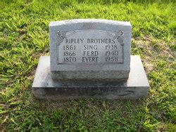 Singleton Sing Ripley 1861 1938 Homenaje De Find A Grave