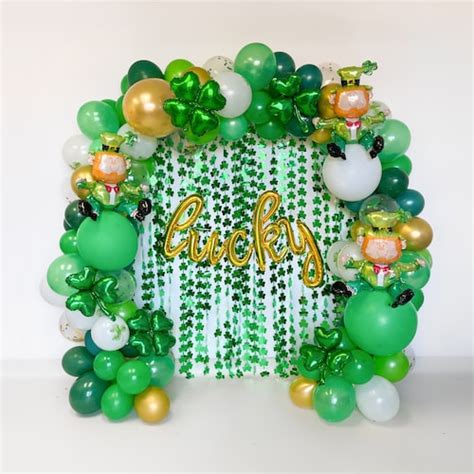 St Patricks Day Balloon Garland St Patricks Party Decor St Etsy