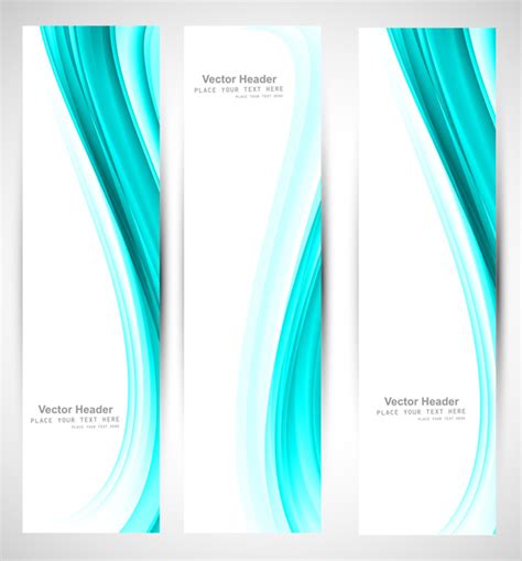 Abstract Vertical Header Shiny Blue Wave Vector Design Vectors Images Graphic Art Designs In