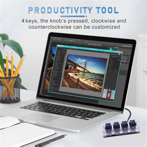 Programmable Macro Keyboard Knob USB RGB Key Knob Mini Gaming Keypad Copy Paste Mechanical