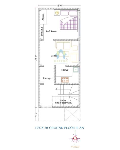 X East Facing Plot Bhk House Plan Happho Off