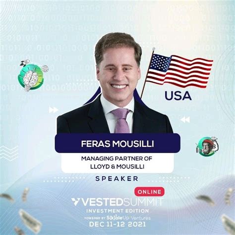 Vested Summit On Linkedin Celebrating Our Speaker Feras Mousilli Dr Feras Mousilli Is The…