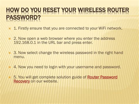 PPT Password Recovery Guide And How To Reset Your Netgear WiFi Router PowerPoint Presentation