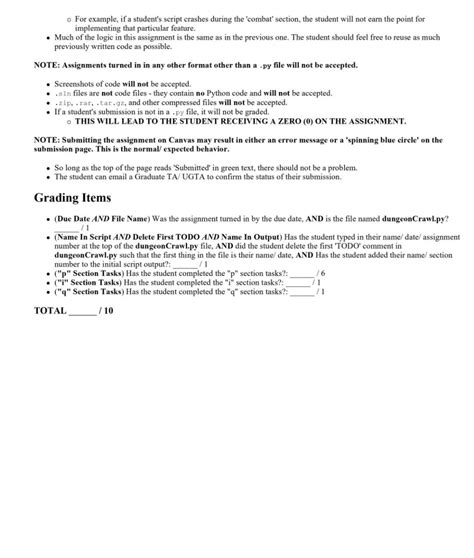 S 127 Assignment 4 Grading Rubric This Chegg