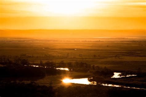 釧路湿原の夕景の写真素材 ぱくたそ