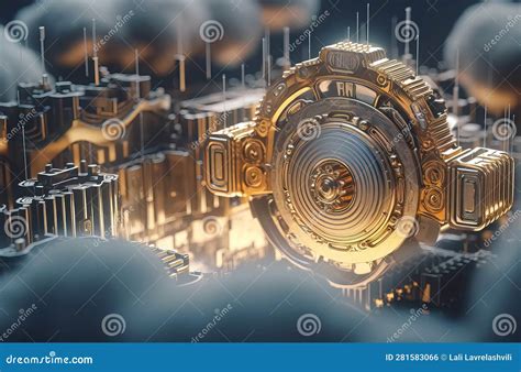 Cloud Computing Security Concept Generative Ai Stock Illustration