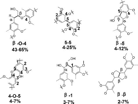 Typical Lignin Models And Their Abundance Download Scientific Diagram