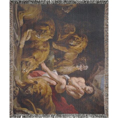 Rubens Daniel In The Lions Den Cotton Woven Blanket Couch Throw Cover Shawl Rococol Decor
