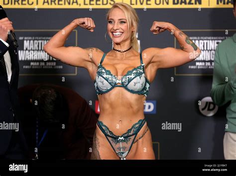 Ebanie Bridges During The Weigh In At The Queens Hotel Leeds Picture