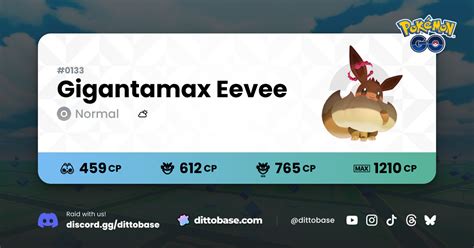Gigantamax Eevee Pokémon Go Dittobase