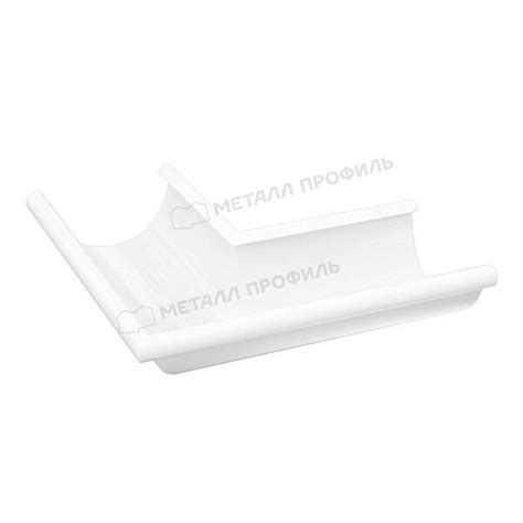 Угол желоба наружный МЕТАЛЛ ПРОФИЛЬ GS lite D125х90 градусов Ral 9003 ...