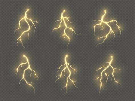 Thunderstorm Lightning Thunderbolt Strike Realistic Electric Zipper
