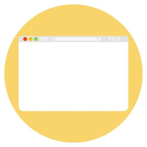 Browser Window Vector Icon Illustration Abstract Design Flat Color Template Vector Art
