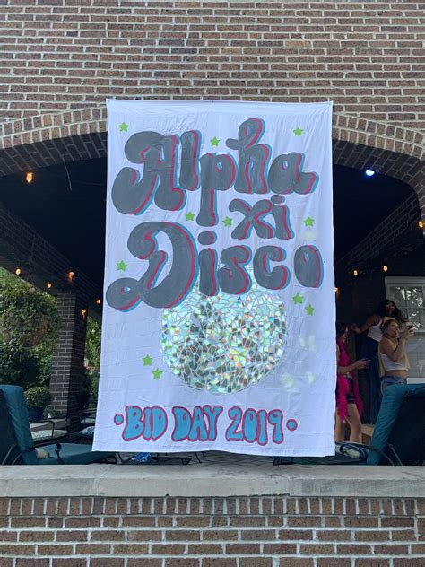 Sorority Bid Day Banner Disco Sorority Bid Day Bid Day Themes