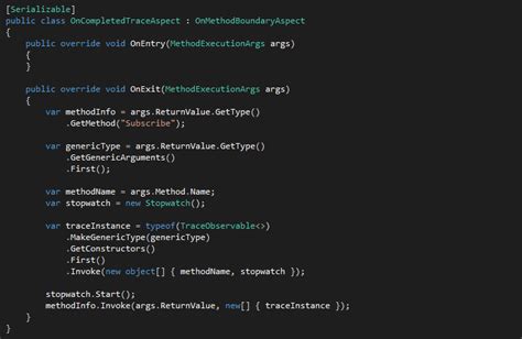 Using Postsharp For Aop With Reactive Extensions