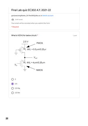 Vlsi Lab Experiments 5 Waveform RTL Schematic RTL Schematic 2 Technology Schematic Experiment