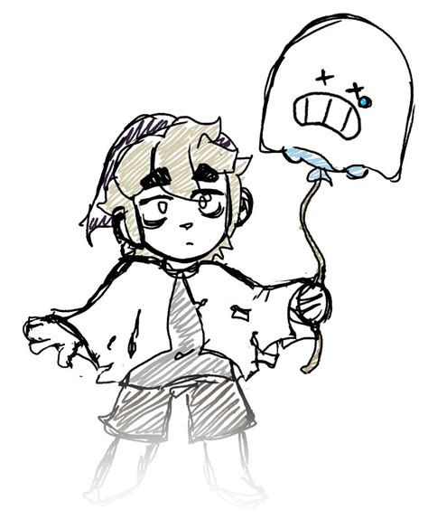 Concept Sketch For A Ghost Gus Skin Rbrawlstars