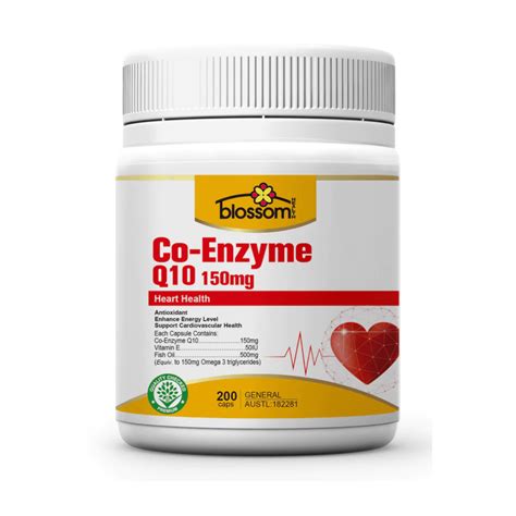 Blossom Health Co Enzyme Q10 150mg 200 Capsules Qvm Vitamins™