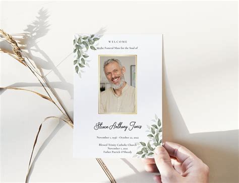 Catholic Funeral Program Template Catholic Mass Service Funeral Mass