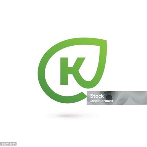 알파벳 K 에코 잎 아이콘크기 디자인 템플릿 요소는 알파벳 K에 대한 스톡 벡터 아트 및 기타 이미지 알파벳 K 0명 기하 도형 Istock