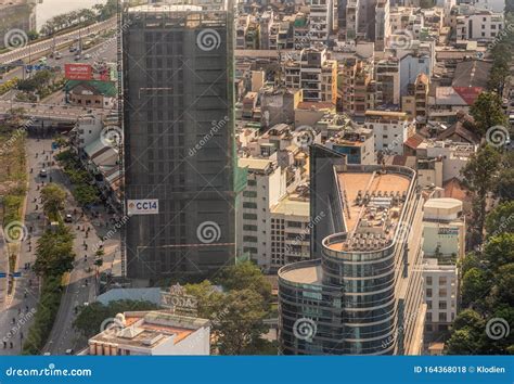 Tower Under Construction Along Vo Van Kiet Boulevard Ho Chi Minh City