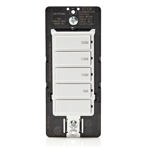 Leviton Leviton Timer Switch Presets 4 Button Preset With Hold 15 A