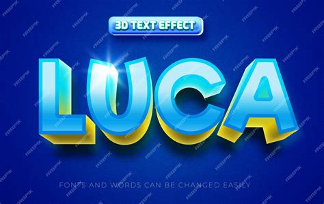Premium Vector Luca Animation Style 3d Headline Text Effect