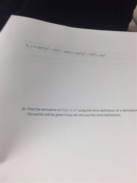 Solved Find The Derivatives Of Fx X3 Using The Limit