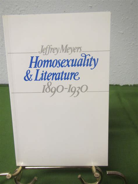 Homosexuality And Literature 1890 1930 Jeffrey Meyer 1987 Sj Etsy