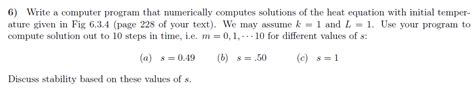 6 Write A Computer Program That Numerically Computes Chegg