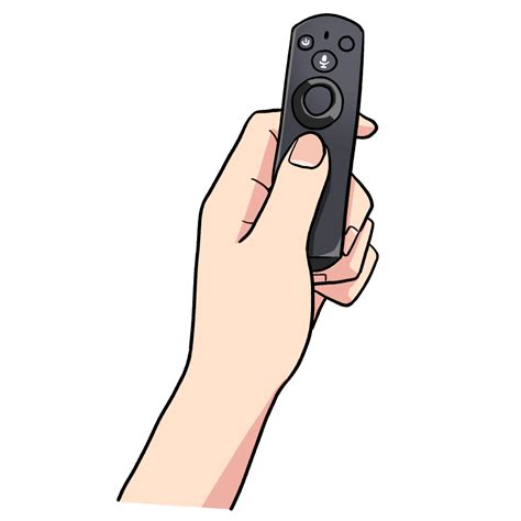 リモコンを操作する手 イラストクラウド