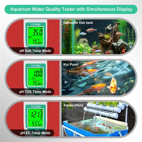 Aquarium Ph Salt Tester Digital Salinity Meter For