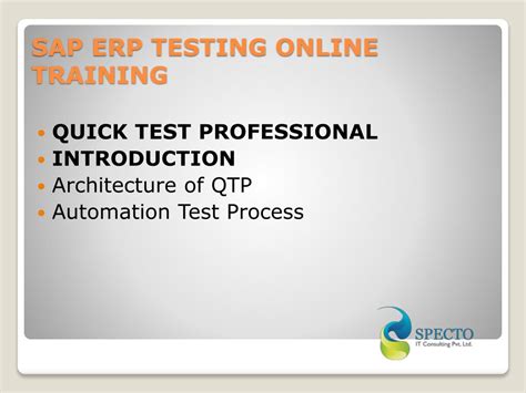 Ppt Online Training Classes On Sap Qto Testing By Real Time Experts
