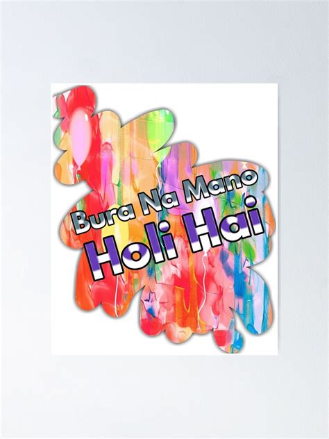 Bura Na Mano Holi Hai A Colorful Indian Festival Poster By Heyram Redbubble