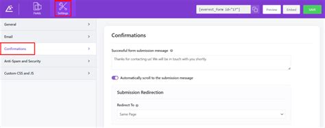 Confirmations Everest Forms