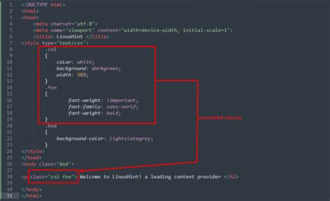 HTML Classes