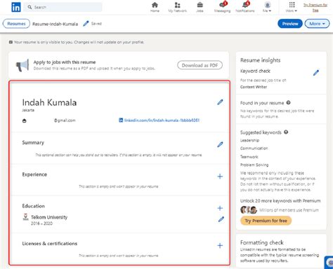 3 Cara Upload CV Di LinkedIn Paling Mudah Gajihub