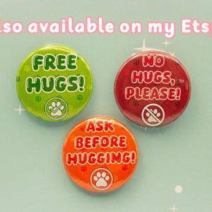 No Hugs Please Badge Hug Traffic Light For Comic Conventions