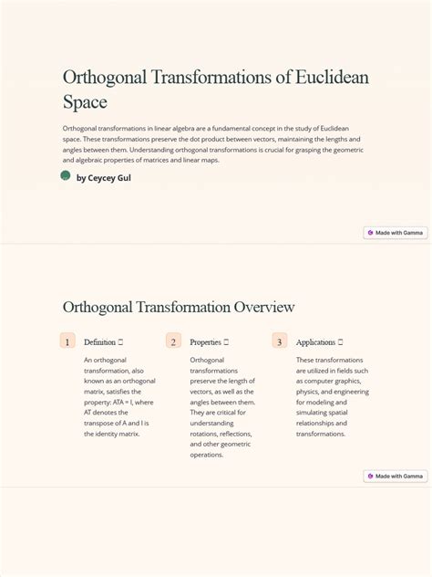 orthogonal transformations of euclidean space download free pdf