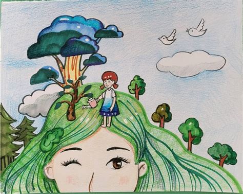 植树节｜畅享一个绿色的梦（主题绘画）小学作文山西省