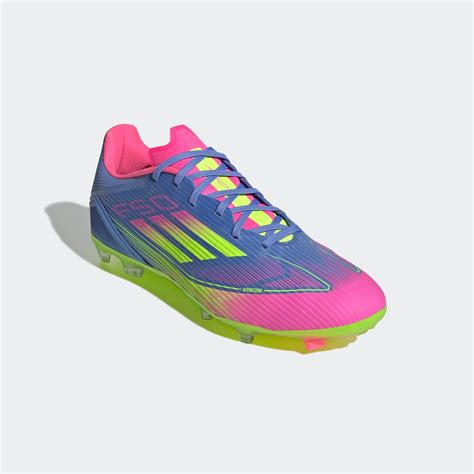 Adidas F50 League Firmmulti Ground Boots Blue Fusionlucid Lemonluci