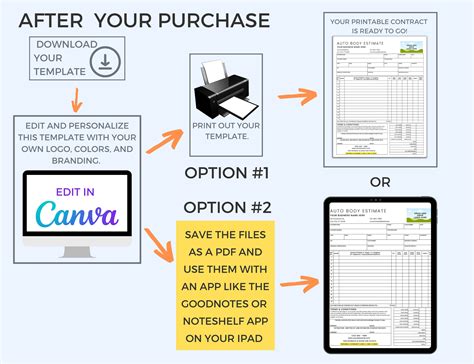 Auto Body Estimate Editable Estimation Template Auto Body Repair