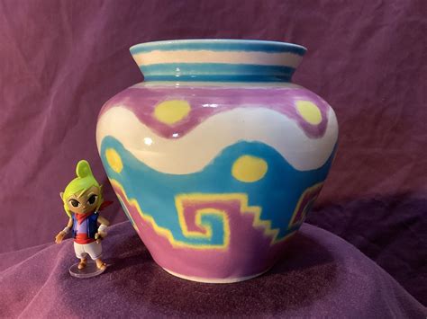 Wind Waker Zelda Planter 4 12 In Porcelain Dragon Roost Island Zelda