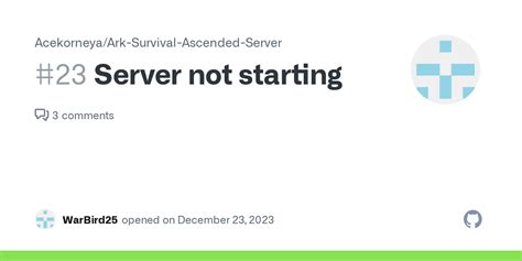 Server Not Starting · Issue 23 · Acekorneyaark Survival Ascended
