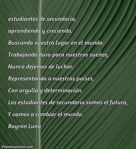 5 Mejores Poemas Para Estudiantes De Secundaria Poemas Online