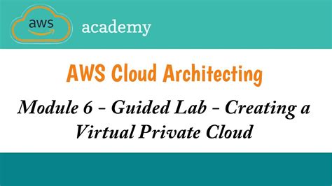 Module 6 Guided Lab Creating A Virtual Private Cloud Aws Academy Cloud Architecting Youtube