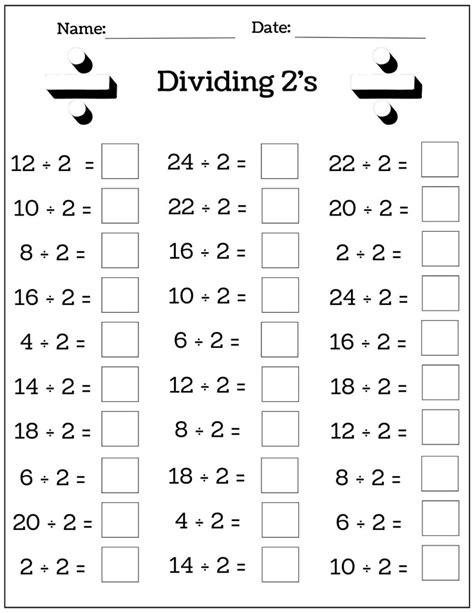 Division Worksheets Practice With Numbers