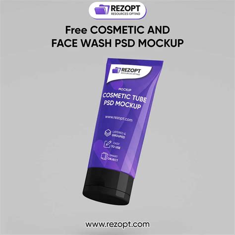 Cosmetic And Face Wash Tube Psd Mockup Vectors And Psd