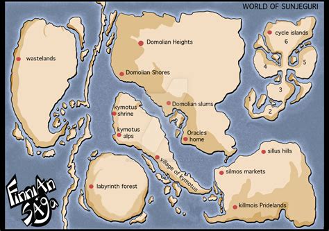 The Finnian Saga World Map By Paperartist9890 On Deviantart