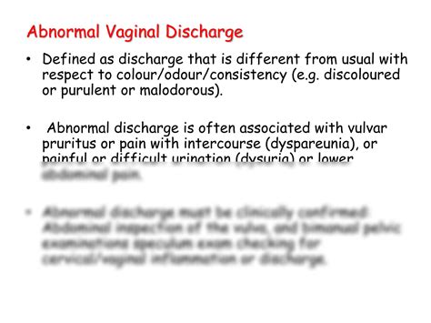 SOLUTION Abnormal Vaginal Discharge Studypool